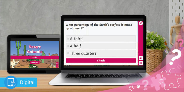 Desert Animals Themed Fun Interactive Quiz - Twinkl Puzzled