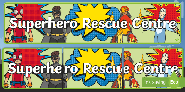 Superhero Rescue Centre Role Play Banner-superhero rescue centre ...