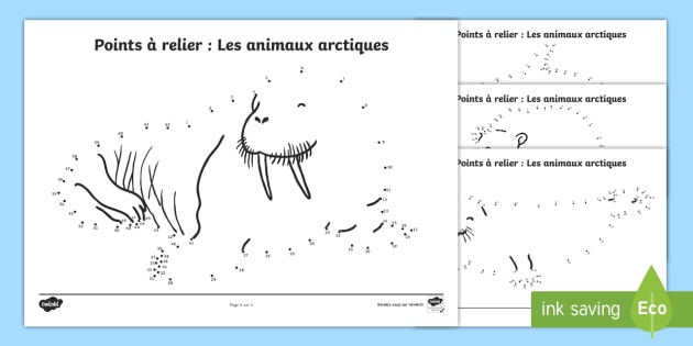 Points à relier : Les animaux de l'Arctique (teacher made)
