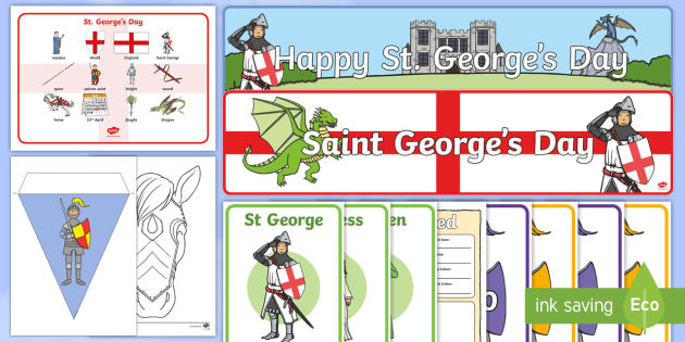 👉 EYFS/KS1 St. George's Day Discover and Learn Display Pack