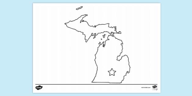 FREE! - Michigan Colouring Page | Colouring Sheets
