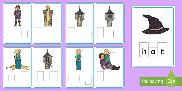 Phase 2 and 3 Rapunzel Themed Phoneme Frame - Rapunzel, Phase 2 and 3