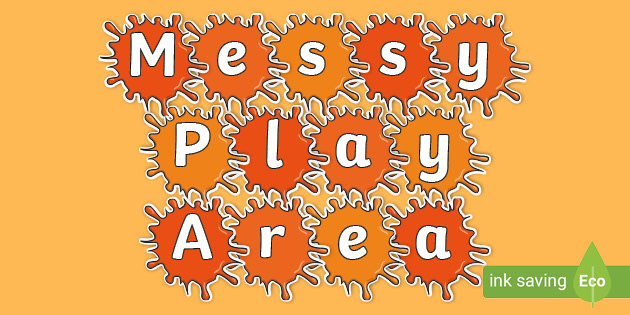 Messy Play Area on Paint Splats Display Cut-Outs