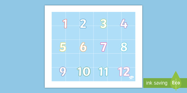 1-12 Bee Bot Number Mat (teacher made)