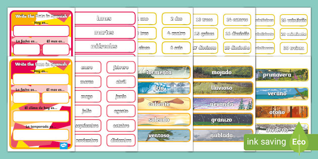 Spanish Class Calendar (teacher made)