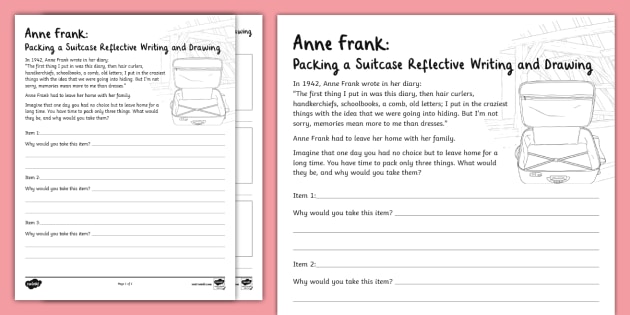 Anne Frank Activities | twinkl.com