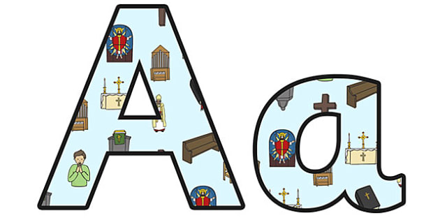 Christianity Lowercase Display Lettering - christianity, religion, re