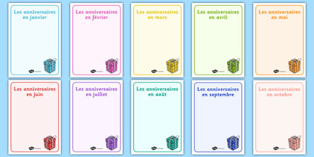 Editable Birthday Display Posters French (teacher made)