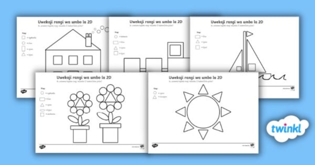 Maumbo ya Kuchorea (teacher made)