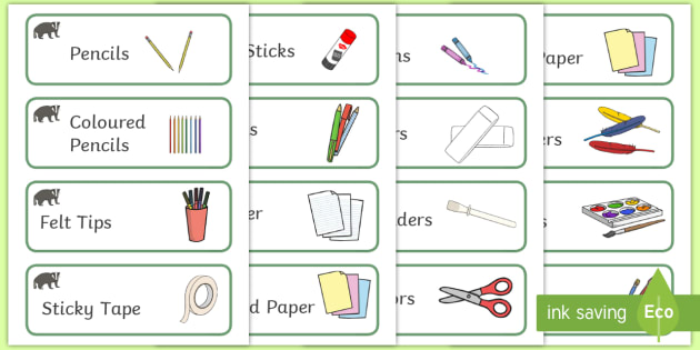 Badger Themed Editable Creative Area Resource Labels