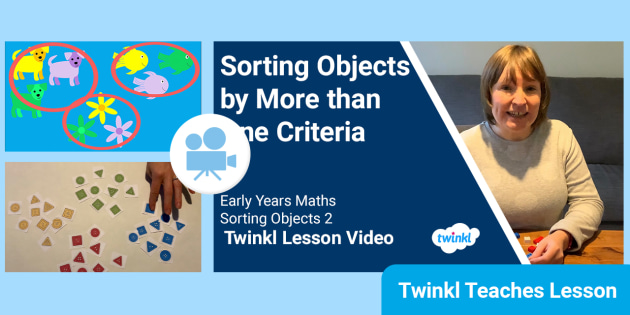 Early Years Sorting Objects: Video Lesson 2 (teacher made)