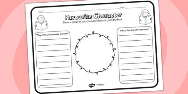 Favourite Character Reading Comprehension Activity - favourite character