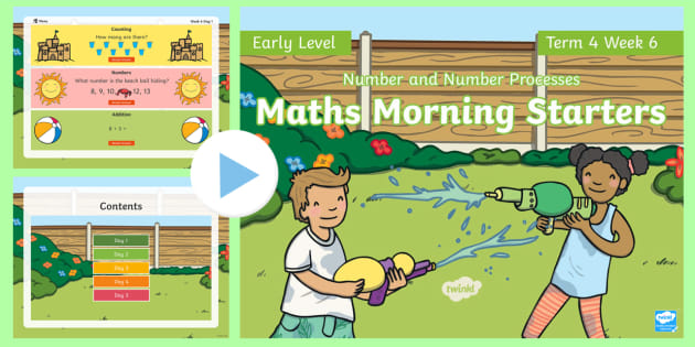 Maths Morning Starters Early Level: Term 4 Week 6 PowerPoint