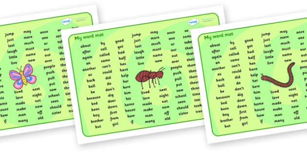Minibeasts Theme Word Mat KS1 (teacher made)