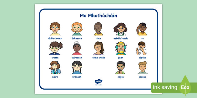 My Feelings Word Mat Gaeilge (teacher made)