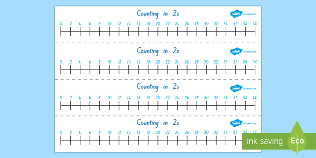 Counting In 2s Number Line teacher Made 