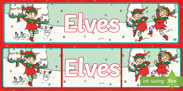 Elves Display Banner (teacher made)