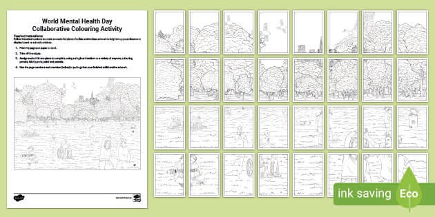 World Mental Health Day Collaborative Colouring Activity