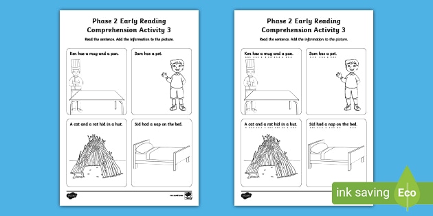Phase 2 Kindergarten Reading Comprehension Activity 3
