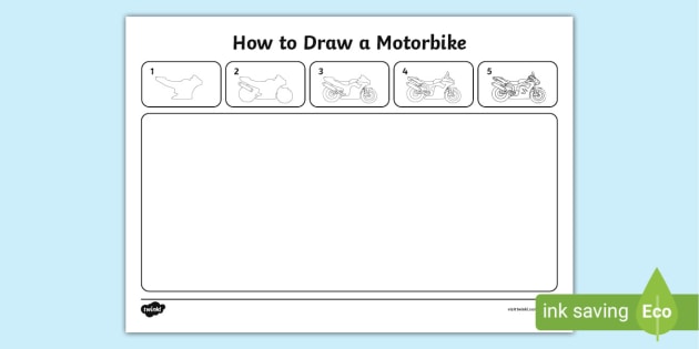 FREE! - How to Draw a Motorbike (teacher made)