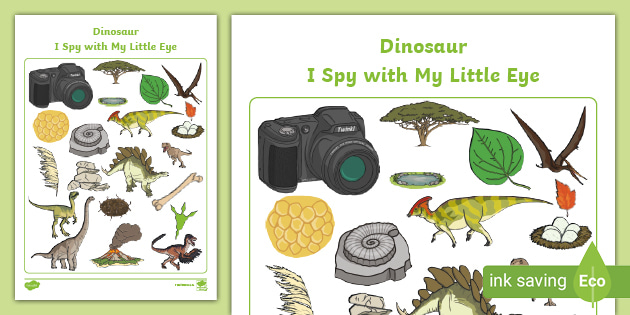 Dinosaur Themed I Spy With My Little Eye Activity - dinosaur