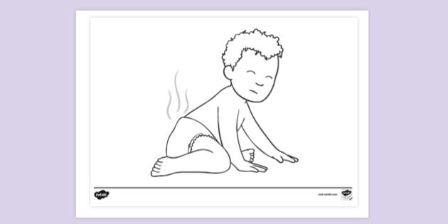 FREE! - Baby Crawling Colouring Sheet - Colouring Sheets