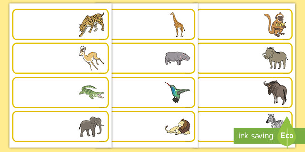 Crocodile Themed Editable Drawer Peg Name Labels