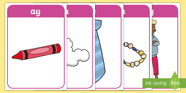 Large Phase 5 Mnemonic Word / Image Cards (teacher made)