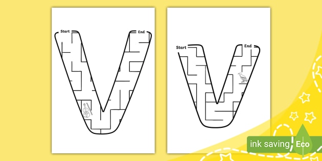 Alphabet Maze Vv (teacher made)