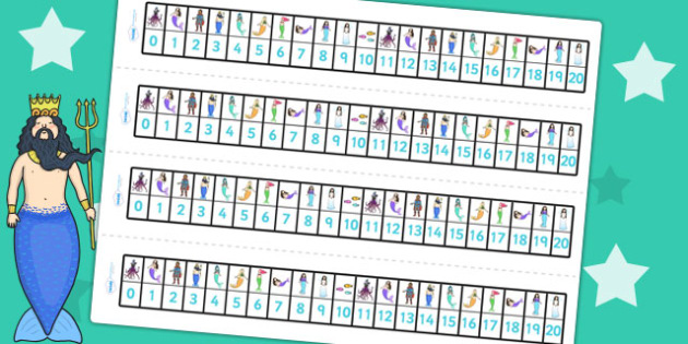 The Little Mermaid Number Track 0 20 (teacher made)