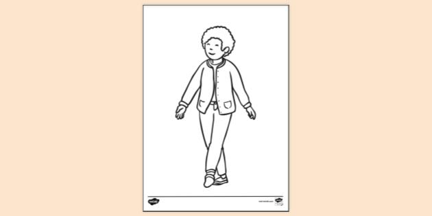 FREE! - Child Walking Colouring | Colouring Sheets
