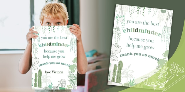 You Are the Best Childminder Editable Poster (teacher made)