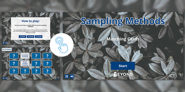👉 Sampling Methods Pairs Game (teacher made)
