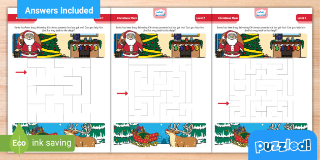 Christmas Mazes | twinkl.com.au