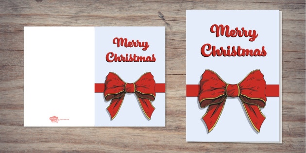 Christmas Ribbon Card | Twinkl Party (teacher made)