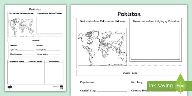 KS2 Pakistan Research Activity (Teacher-Made)