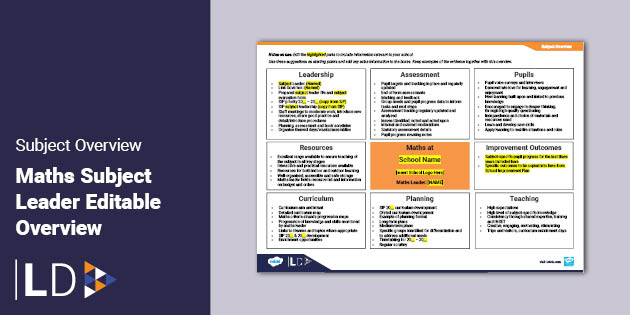 Primary Maths Leader ‘At a Glance’ Subject Overview
