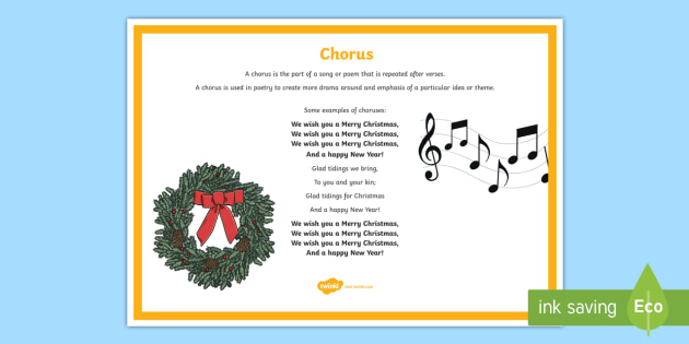 Chorus Poetry Terms A4 Display Poster (teacher made)