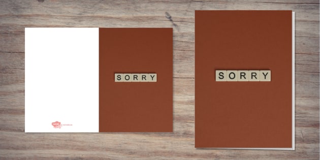 Letters Sorry Card | Twinkl Party (teacher made)