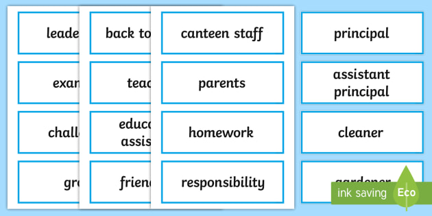 Back to School Word Wall (teacher made)