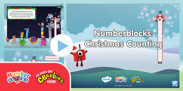 Free ёясй Numberblocks Christmas Counting Powerpoint