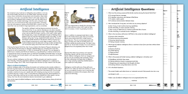 Reading Comprehension AIs | twinkl.com.au