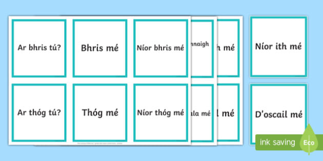 An Aimsir Chaite Ceisteanna agus Freagraí Matching Cards