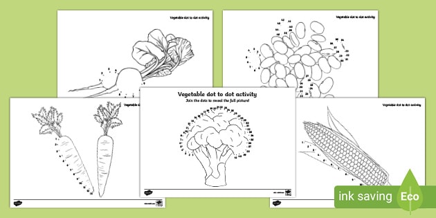Vegetables Dot-To-Dot Activity