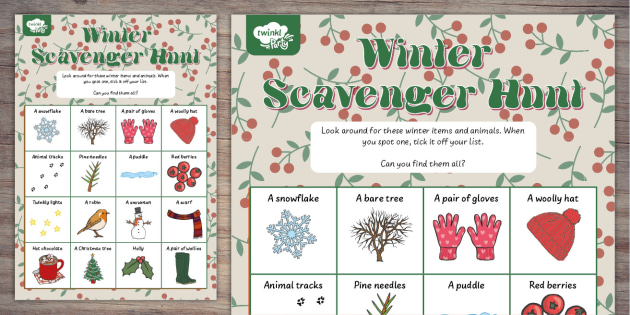 * NEW * Winter Scavenger Hunt Printable | Twinkl Party