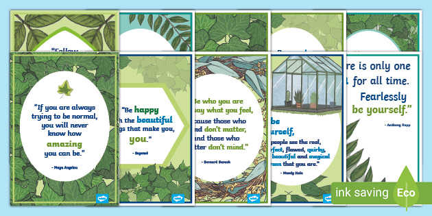 Nature Themed Inspirational Quotes Posters Display Pack