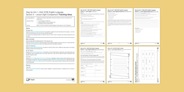 * NEW * AQA GCSE English Language Intervention Lesson 8