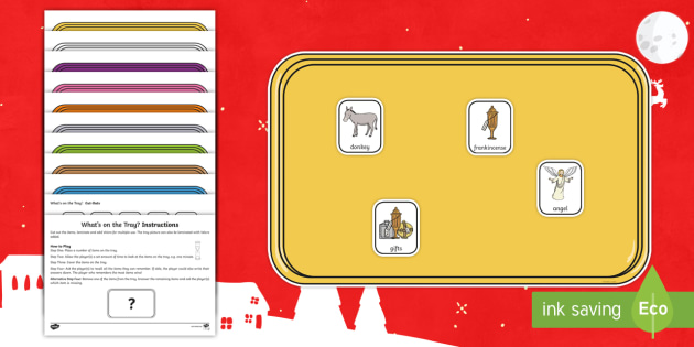 What's on the Tray? Nativity Memory Activity Pack