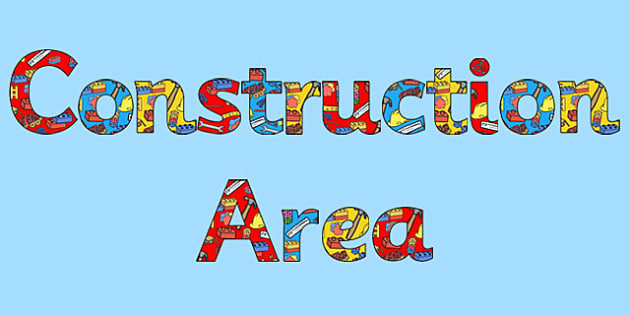 👉 Construction Area Display Lettering (teacher made)