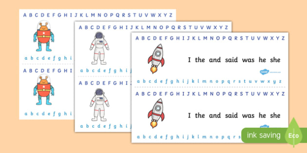 FREE! - Alphabet Strips Space (teacher made)